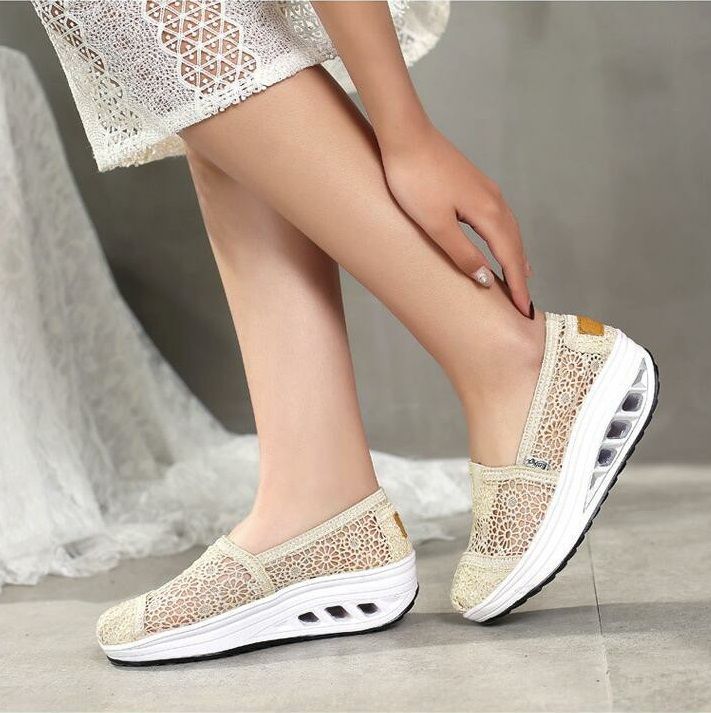 Comelyy - Premium Comelyy Comfy Summer Lace Shoes Breathable Platform
