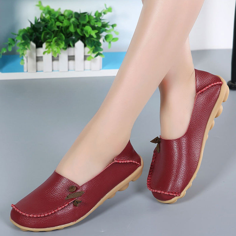 Comelyy Women's Low Top Lace-up Flat Shoes