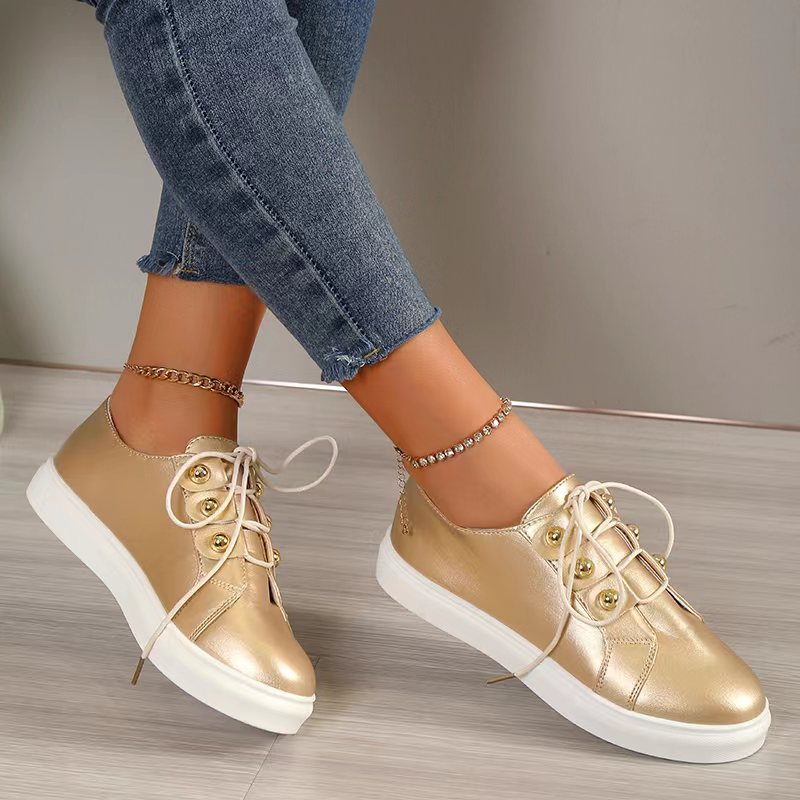 Comelyy women's round toe thick sole casual casual shoes